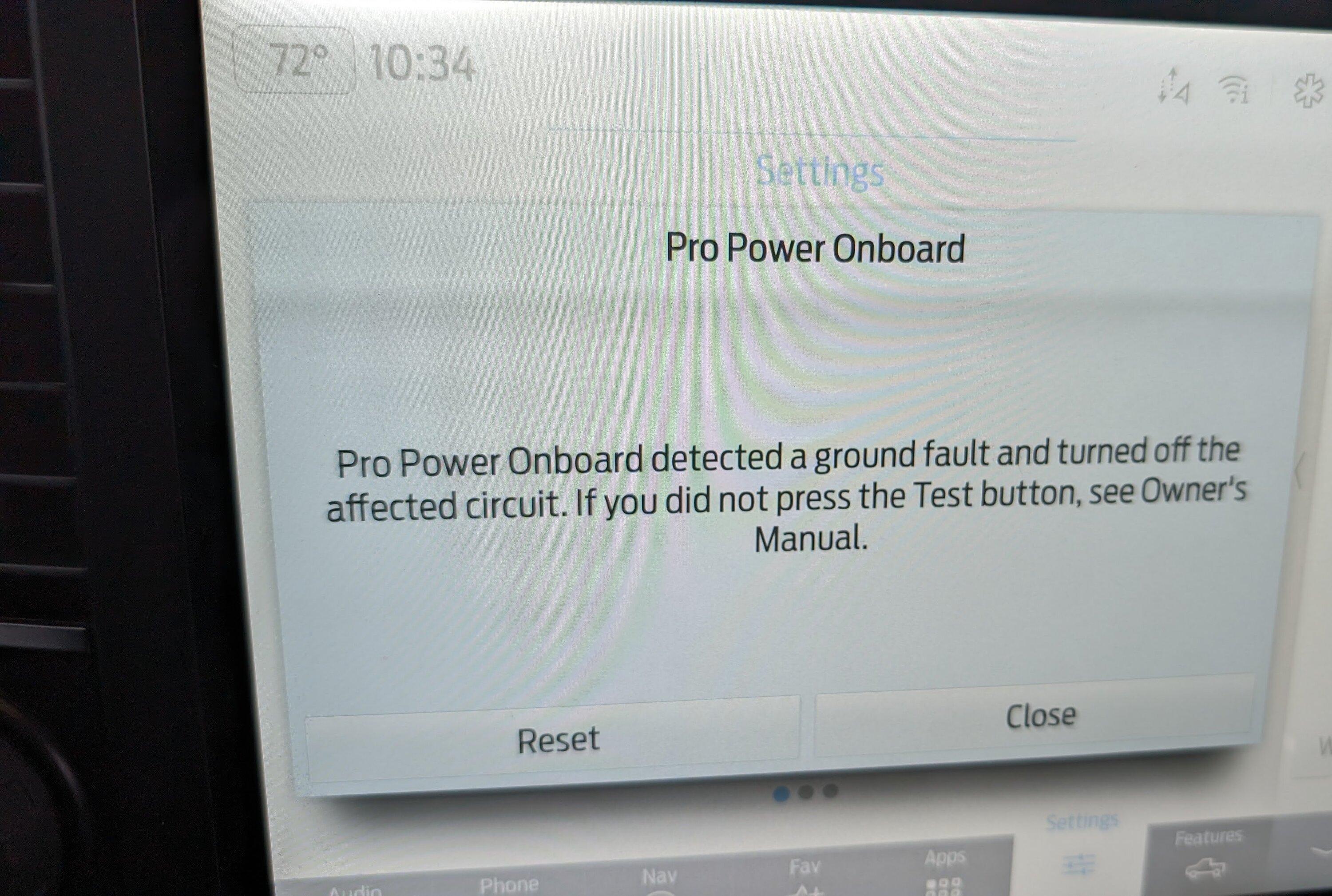 Pro Power onboard detected a ground fault | F150gen14 -- 2021+ Ford F ...