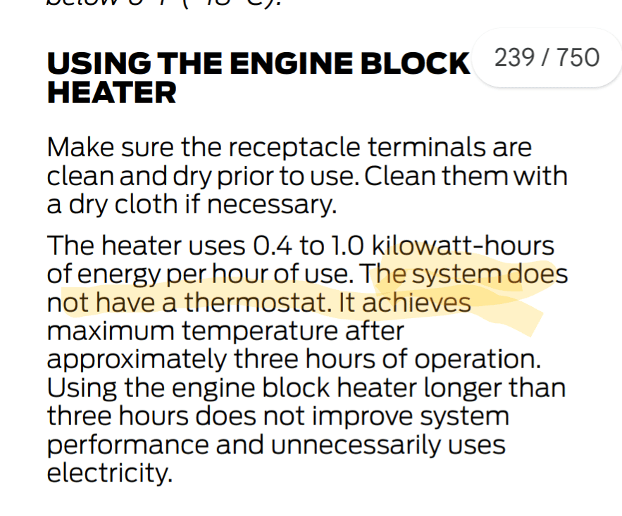 Do F-150 block heaters have a thermometer to kick in? | F150gen14 ...