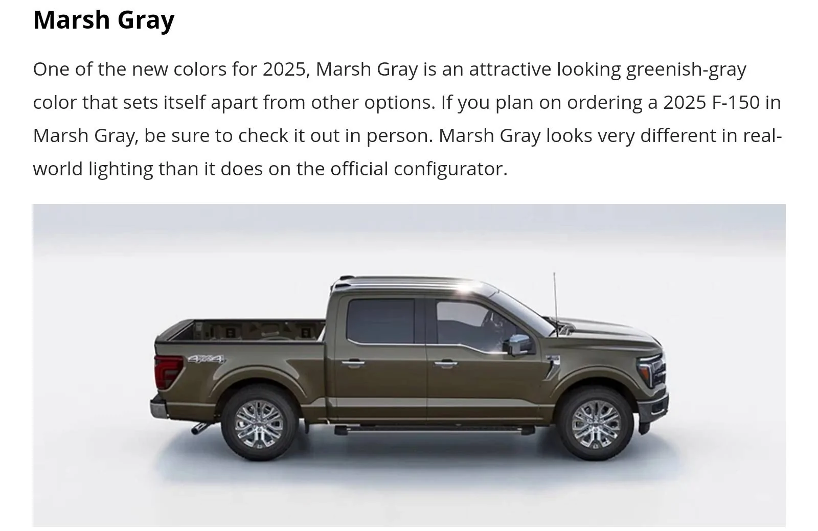2025 Marsh Gray? | F150gen14 -- 2021+ Ford F-150, Tremor, Raptor Forum ...