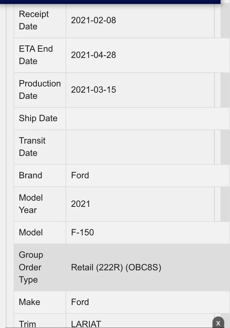 F-150 Order Tracker Tool vs Ford Vehicle Tracking??? | F150gen14 ...