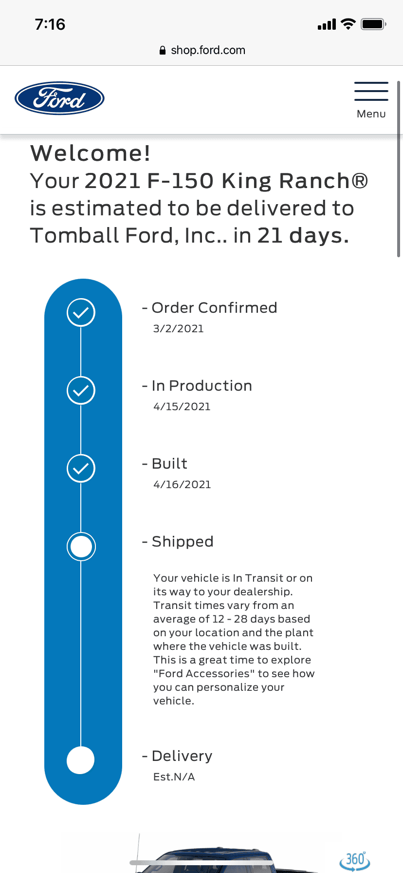 F-150 Order Tracker Tool vs Ford Vehicle Tracking??? | F150gen14 ...