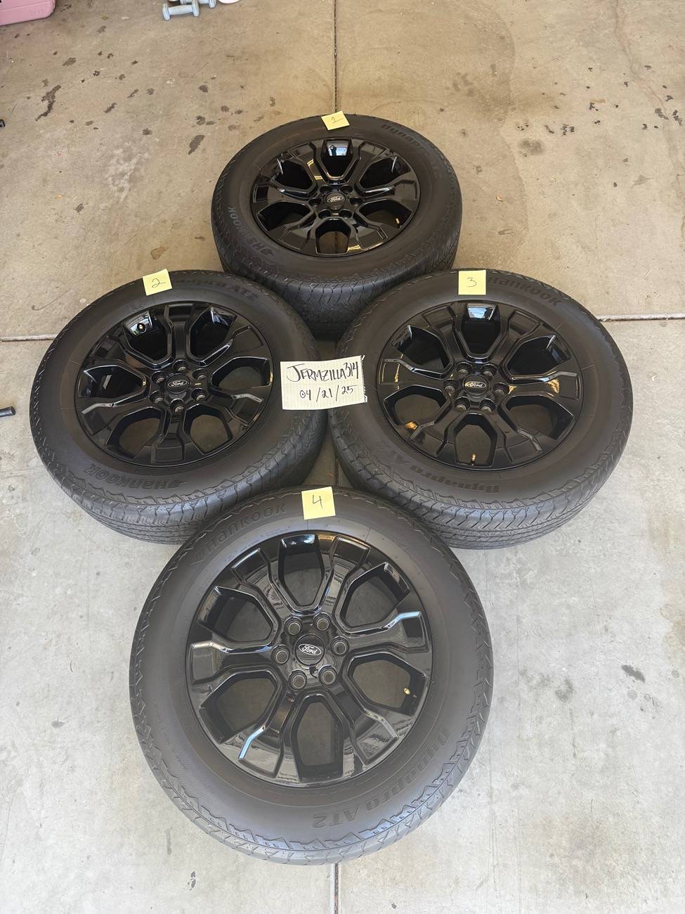 California - 2023 20” Platinum Black Appearance Package Wheels and ...