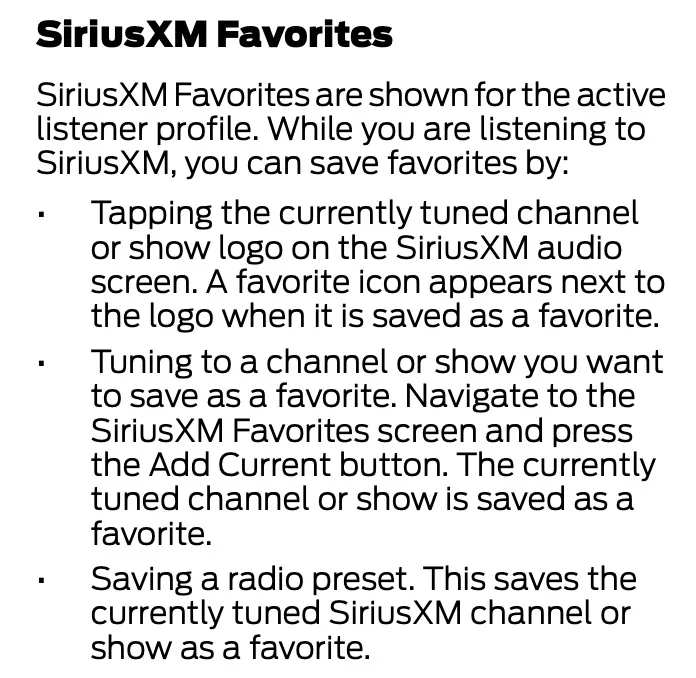 What Happened To Favorites On Siriusxm