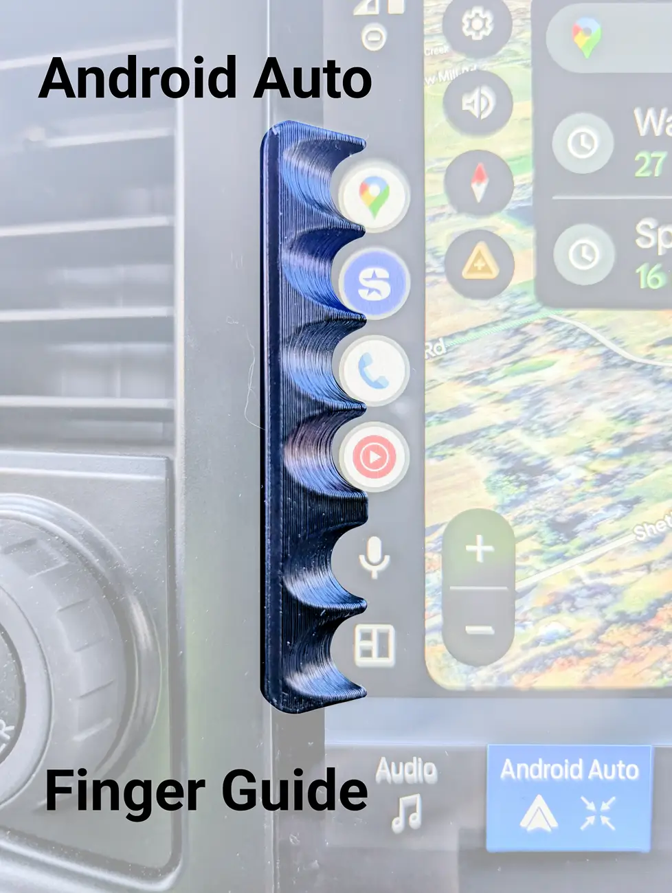 Android Auto Menu Buttons Finger Guide (3D Print) | F150gen14 -- 2021 ...