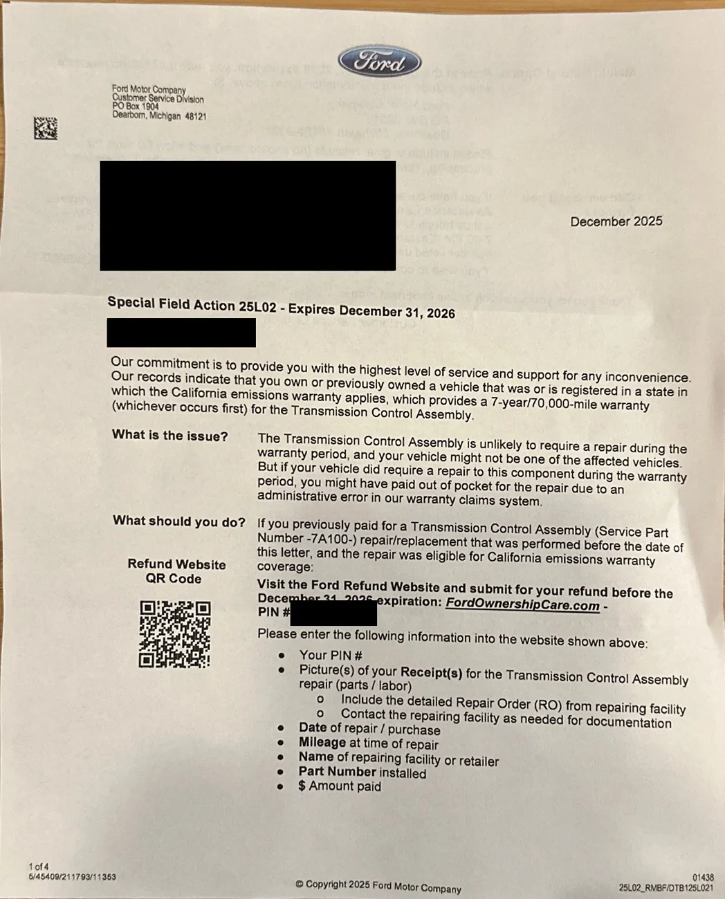 Extended Warranty Given For Transmission? | F150gen14 -- 2021+ Ford F ...