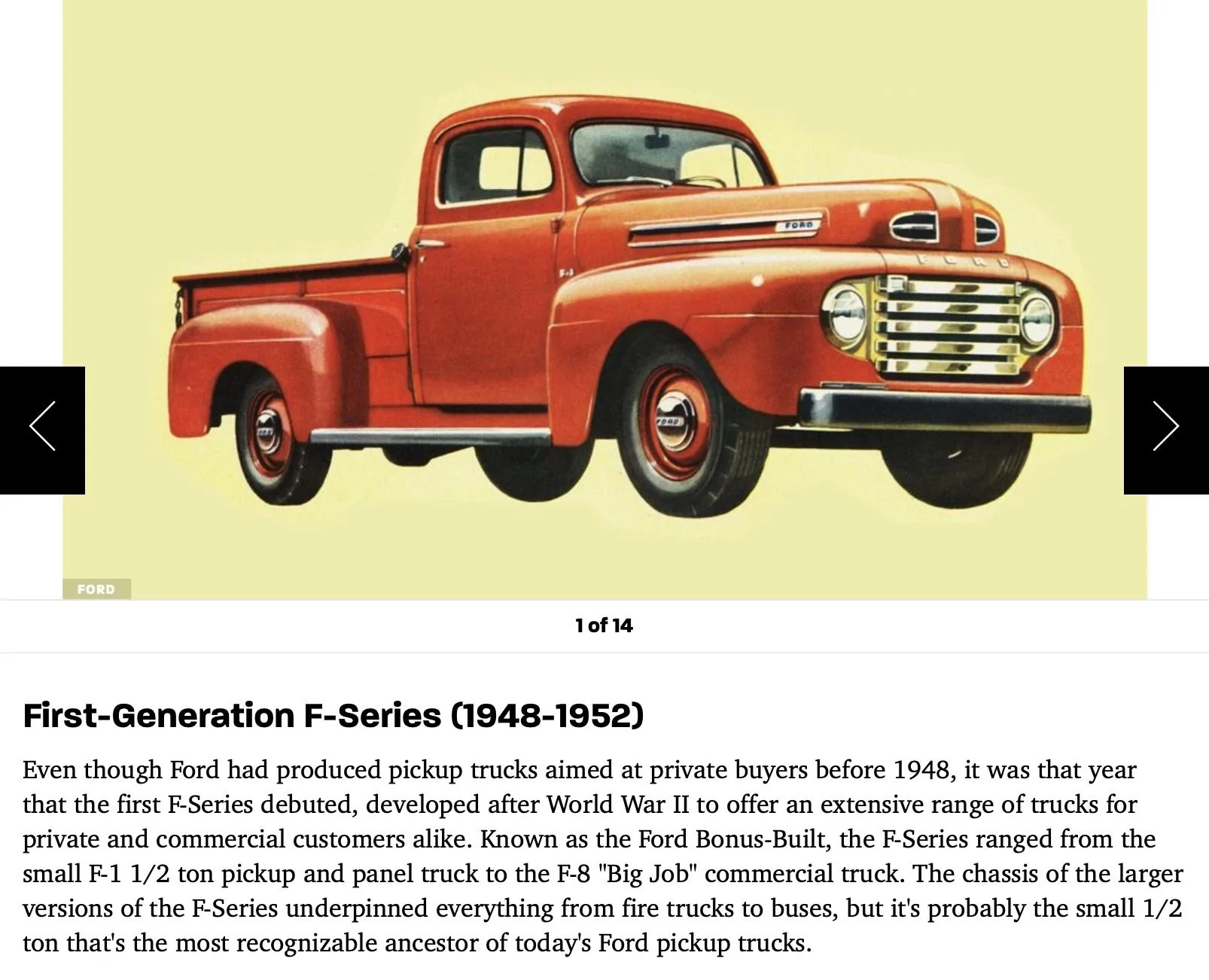 Ford F-Series Trucks: A Quick Visual Guide to All 14 Generations ...