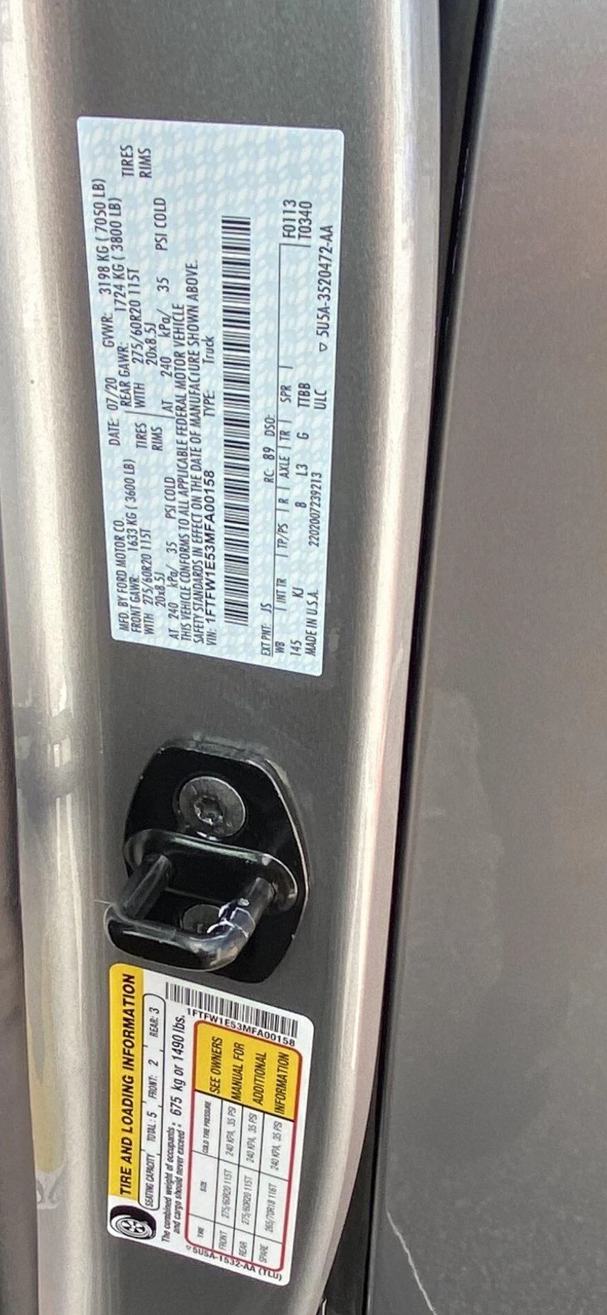 2021 F-150 Payload Stickers | F150gen14 -- 2021+ Ford F-150, Tremor ...