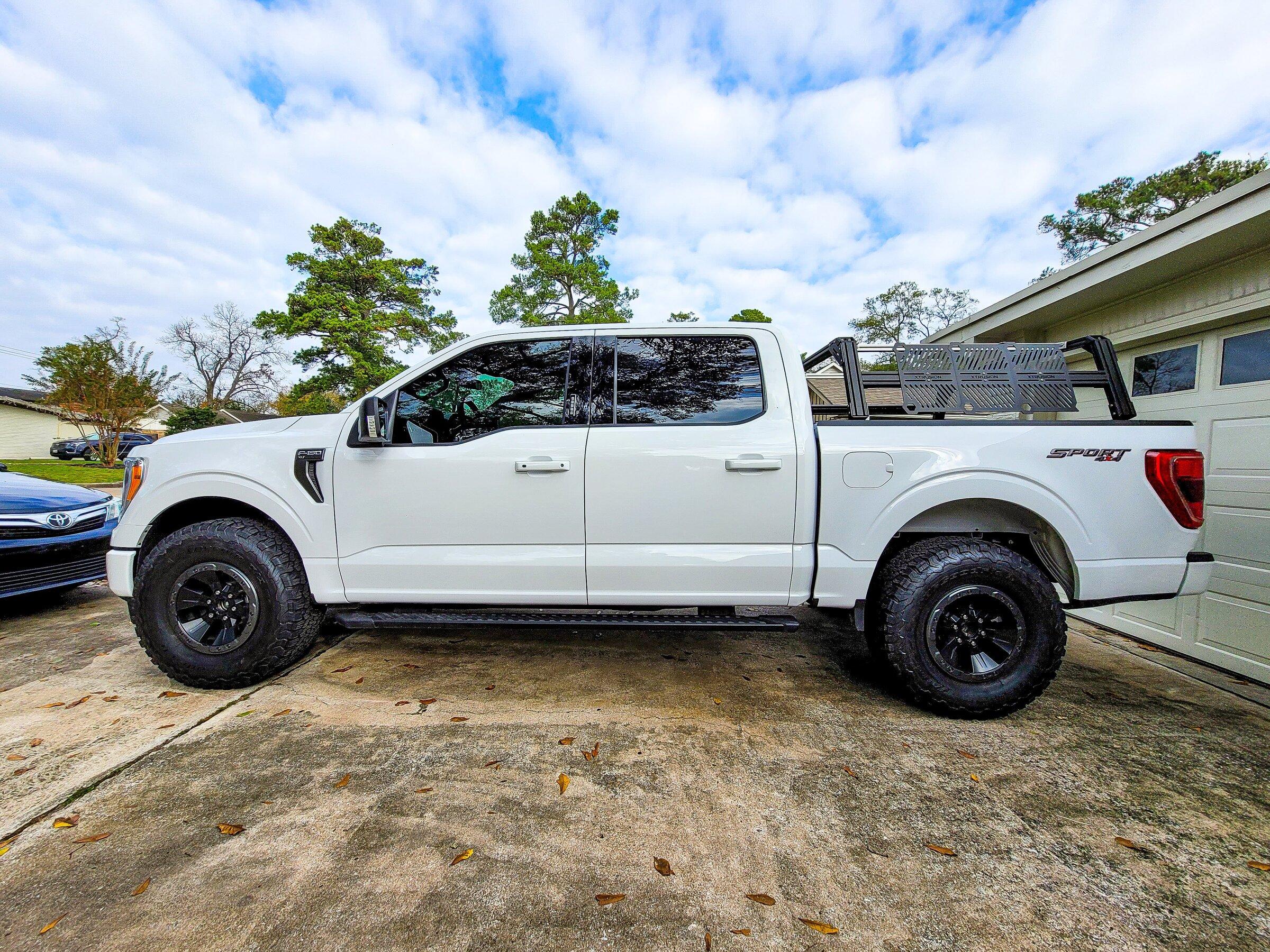 Raptor Wheels installed on Stock 2021 XLT Sport 4X4 - and then leveled ...