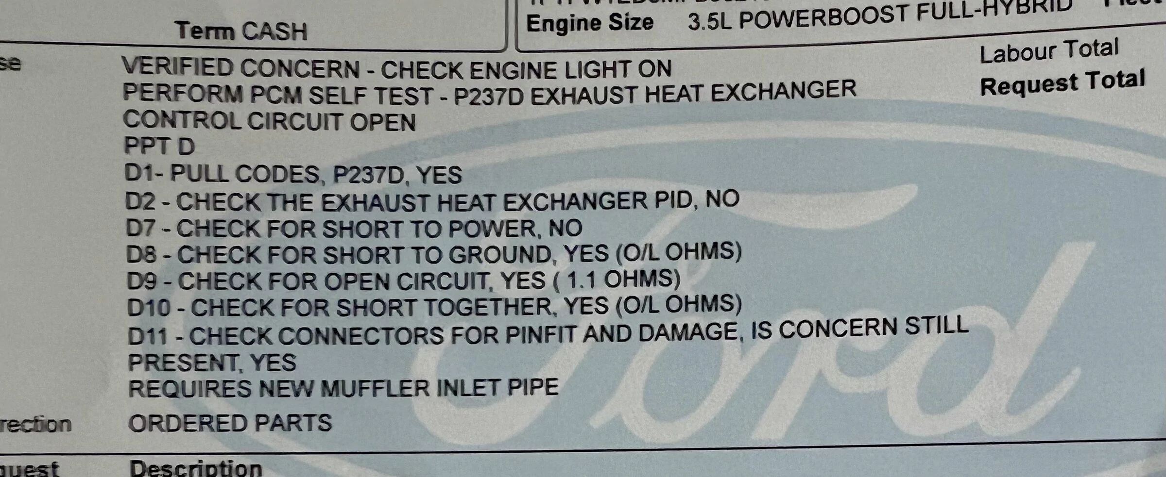 Powerboost CEL P237C/Exhaust Heat Exchanger Leak Megathread | F150gen14 ...