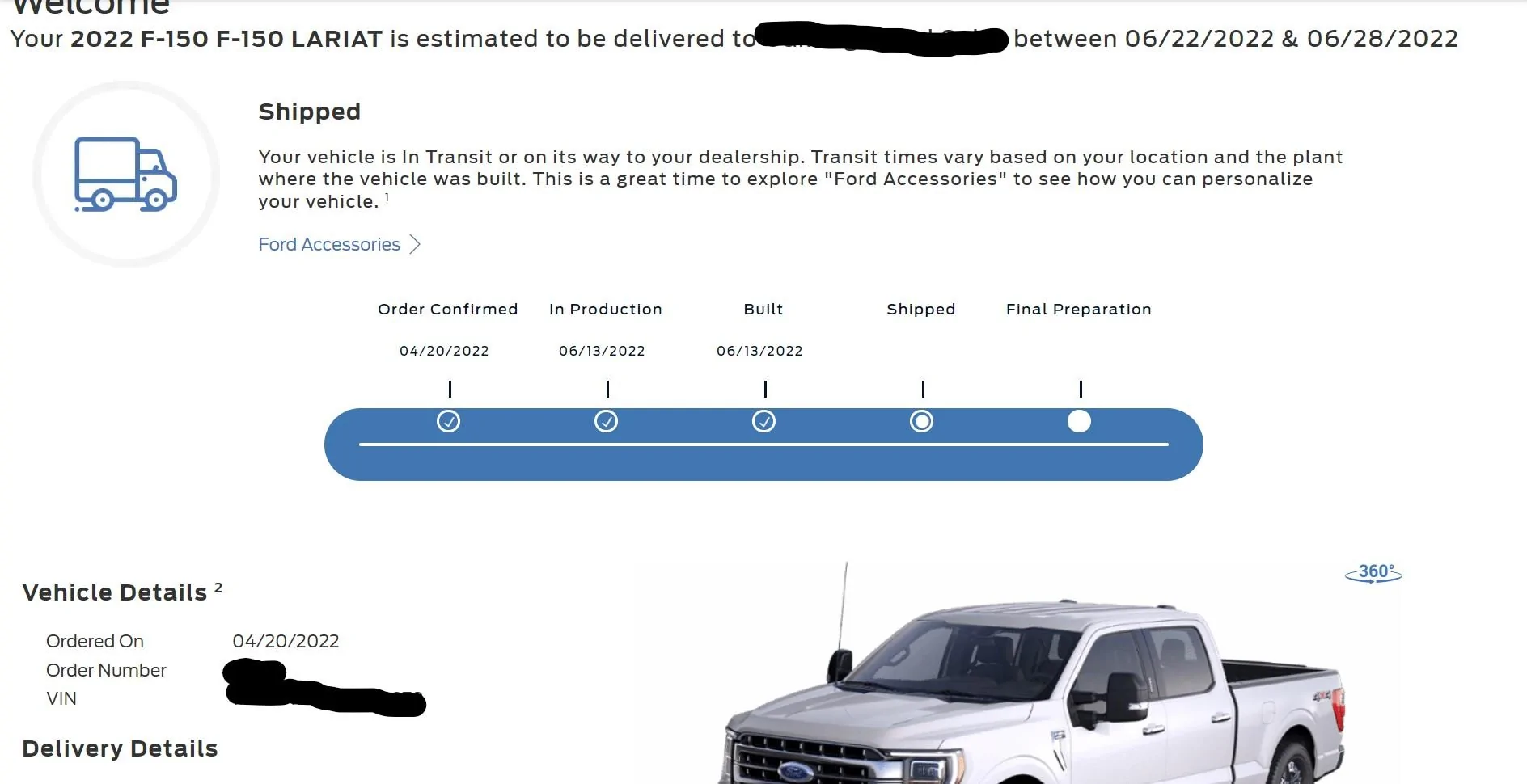 Order tracking system malfunction | Page 3 | F150gen14 -- 2021+ Ford F ...