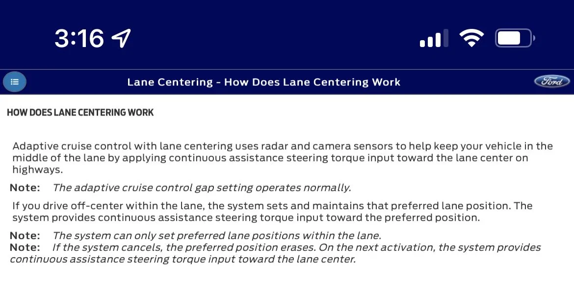 lane centering and lane drift | Page 3 | F150gen14 -- 2021+ Ford F-150 ...