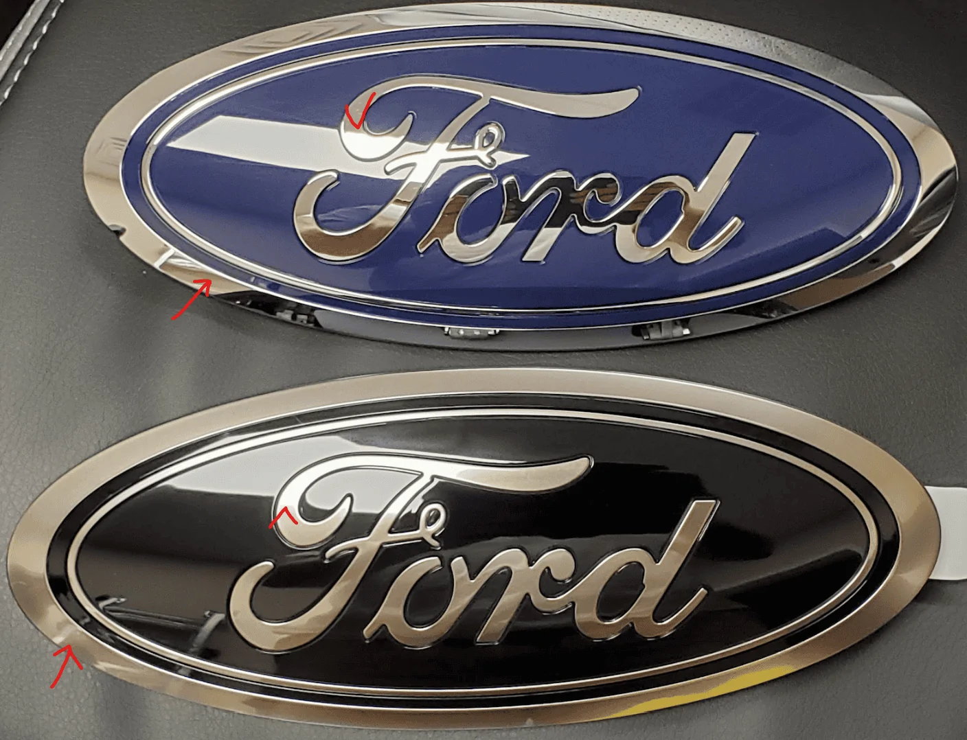 Black emblem - smoked matte / dull chrome | F150gen14 -- 2021+ Ford F ...