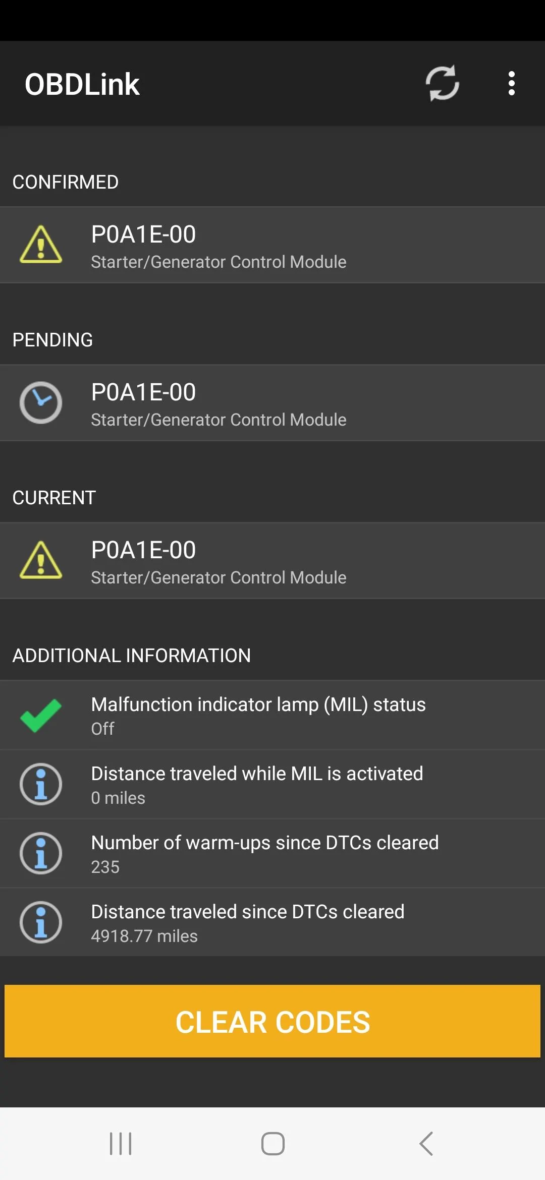 DTC code P0A1E-00 - hybrid system disabled | F150gen14 -- 2021+ Ford F ...