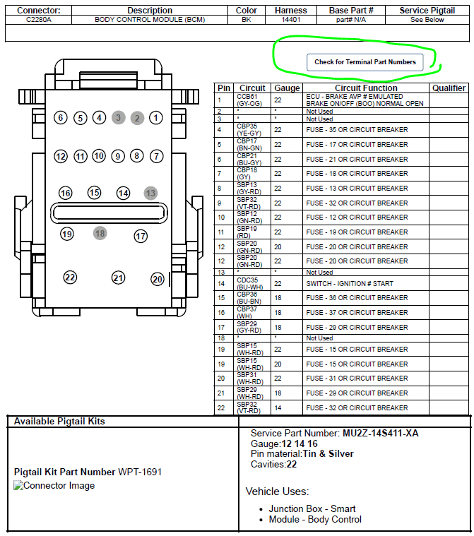 BCM, HCM, SCCM Connectors & Pins | F150gen14 -- 2021+ Ford F-150 ...
