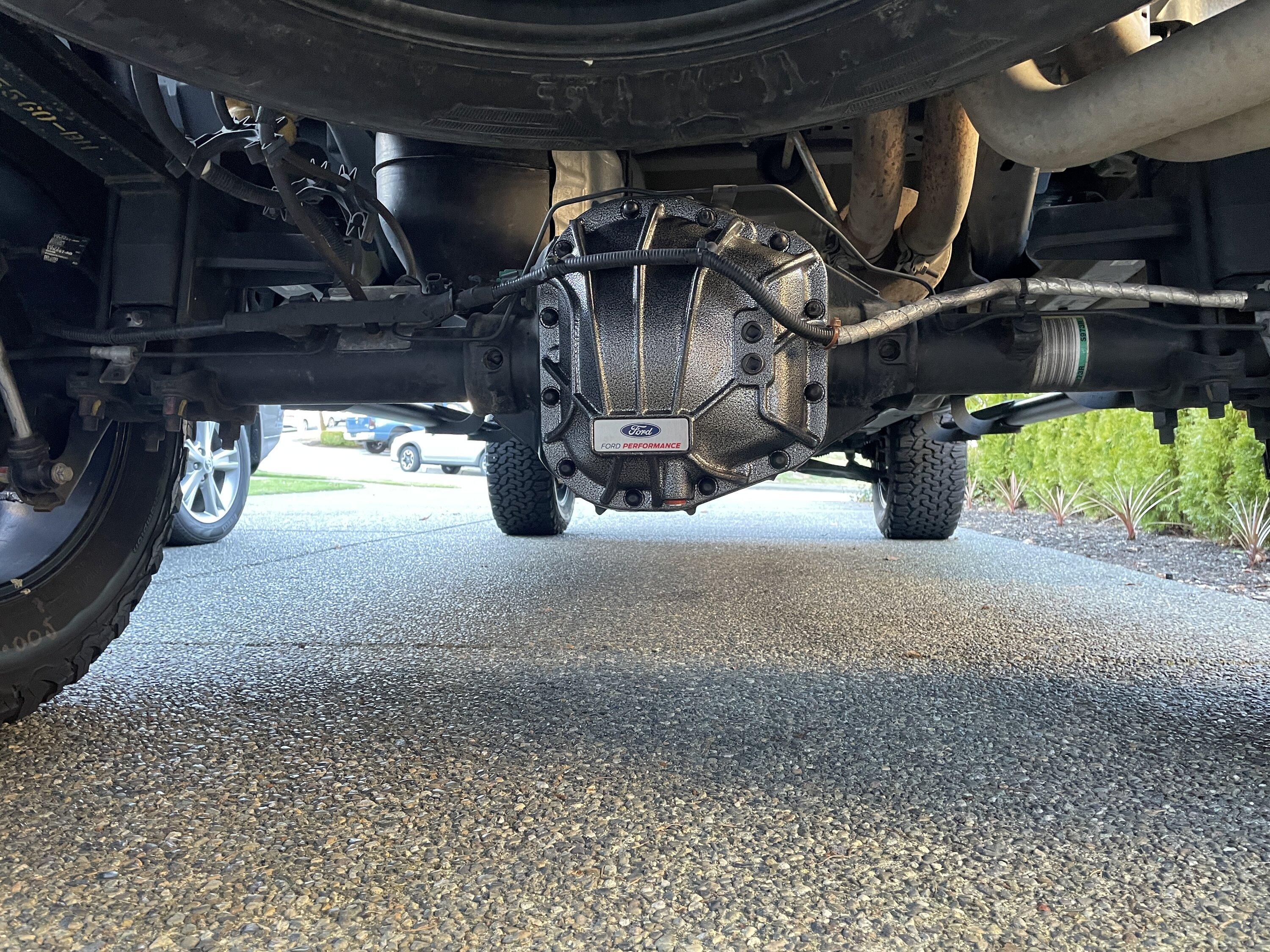 New 5.0L Transmission Pan and 9.75 Rear Diff Cover Installed ...