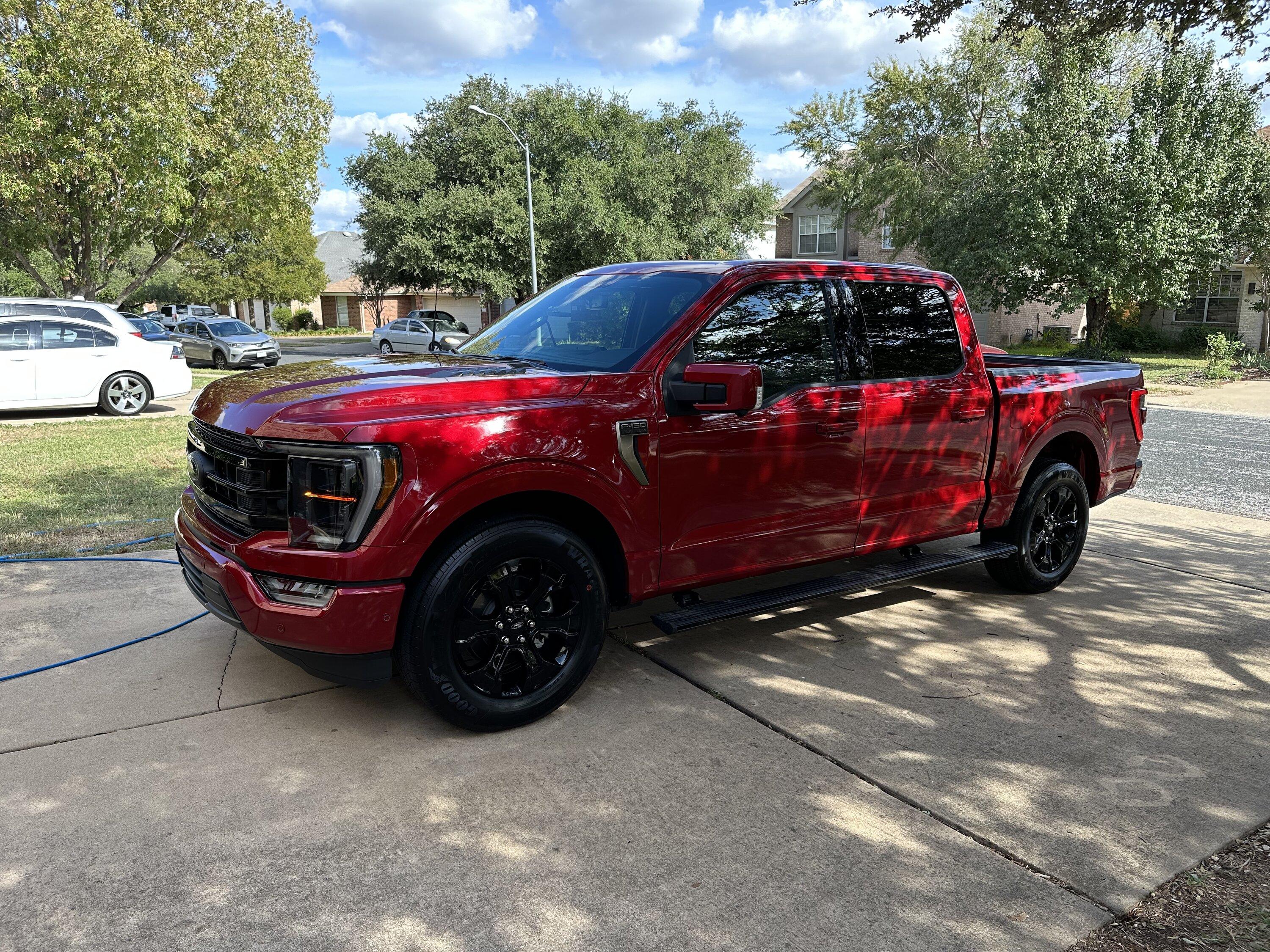My 2022 F-150 5.0 Rapid Red Lowered Build (on 3/5 Ridetech lowering kit ...