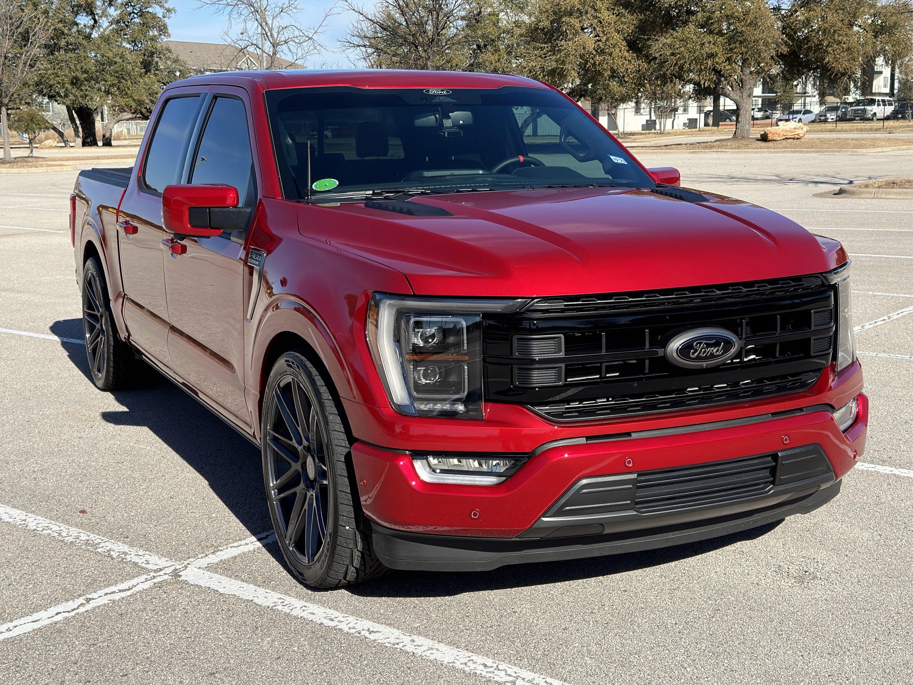 My 2022 F-150 5.0 Rapid Red Lowered Build (on 3/5 Ridetech lowering kit ...
