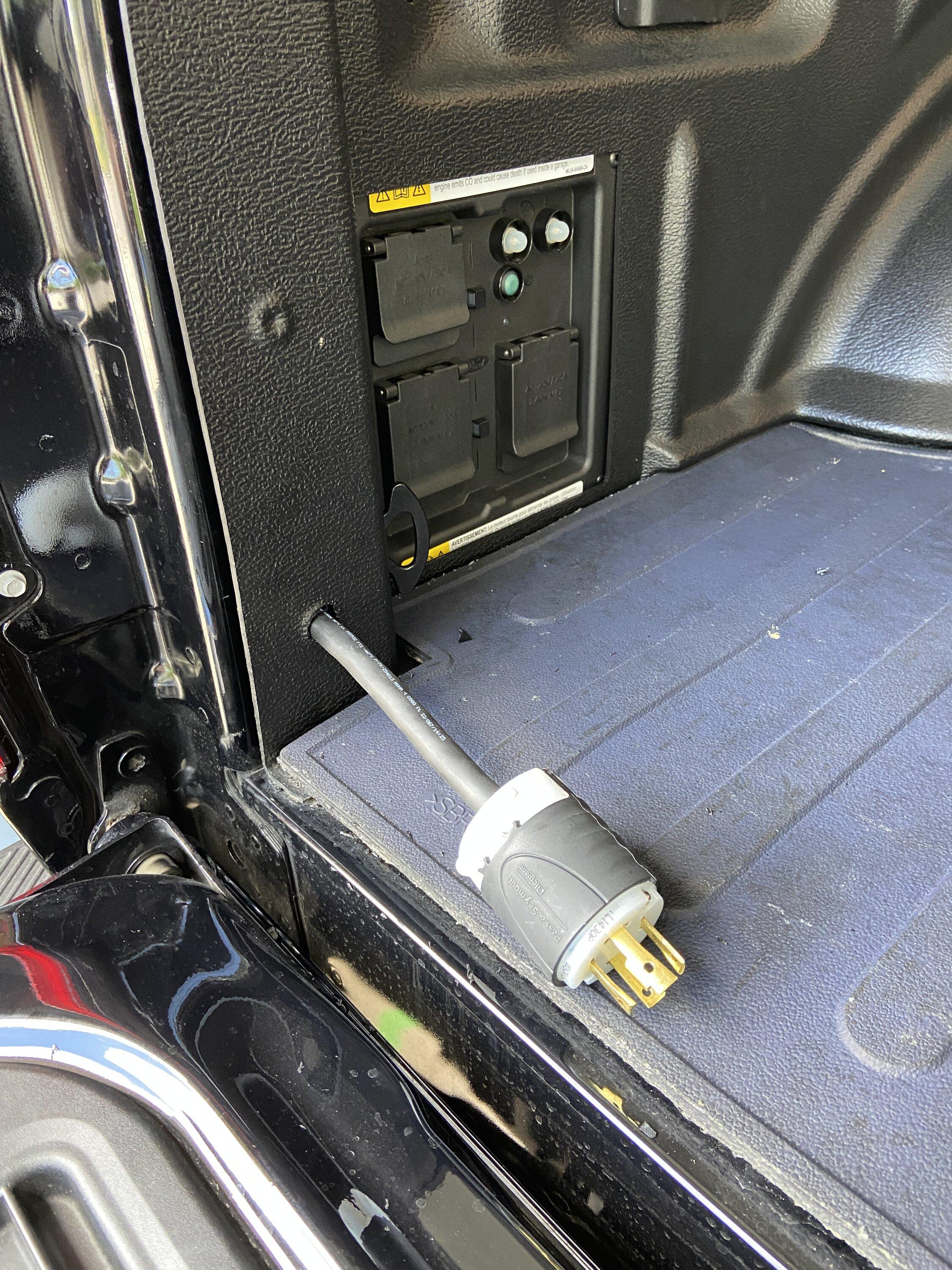 TT-30R 30 Amp Connector under bumper for easy Travel Trailer Power Hook ...