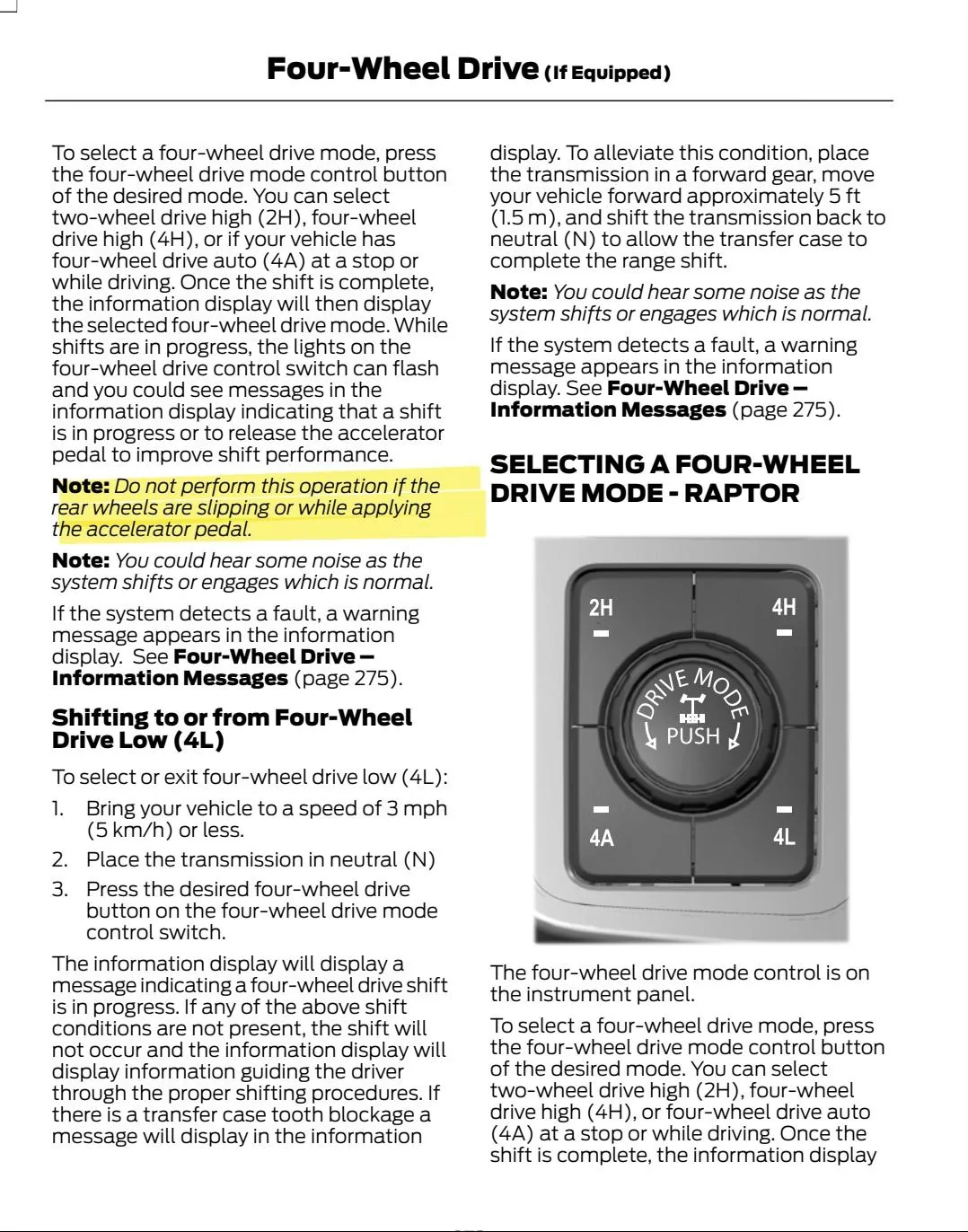 Drive Modes - Is there a Max MPH for making safe changes? | F150gen14 ...
