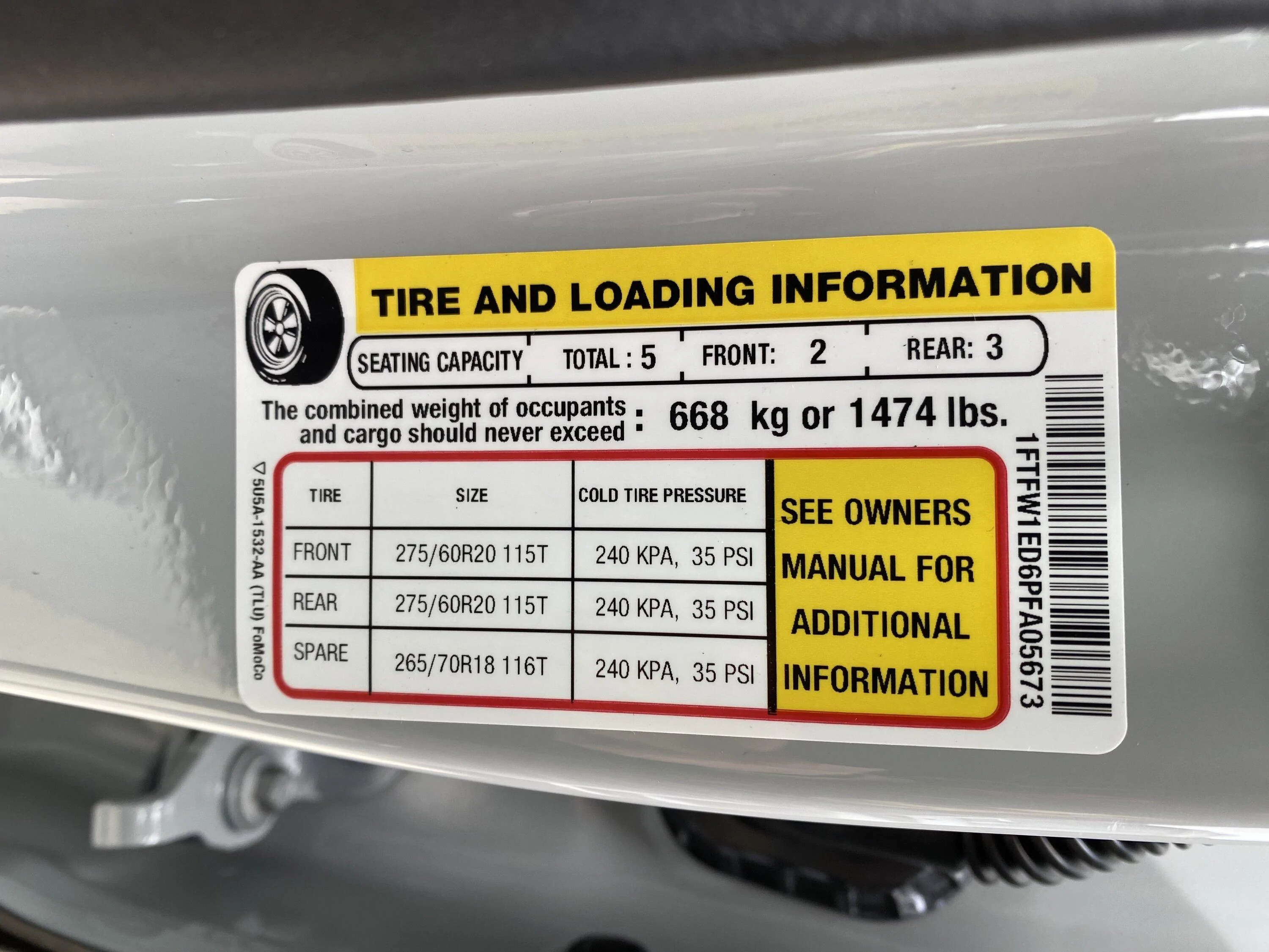 Lariat Payload Rating | F150gen14 -- 2021+ Ford F-150, Tremor, Raptor ...