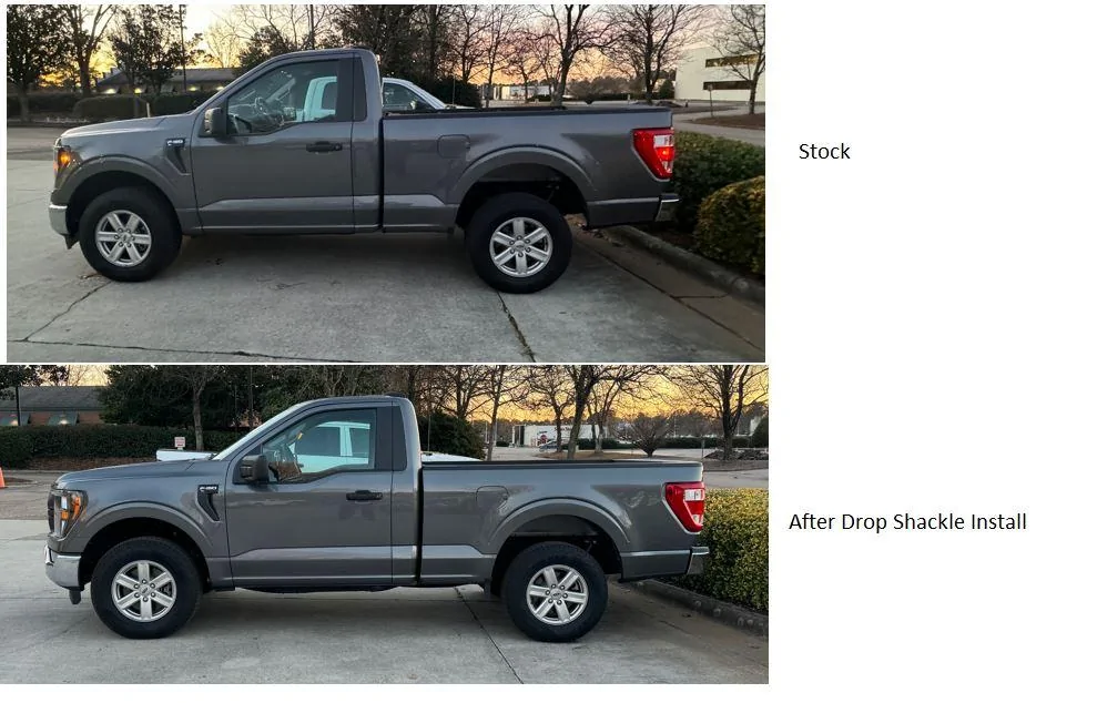 Ford Rear Shackle Drop Kit + Bilstein 5100 Leveling Questions ...